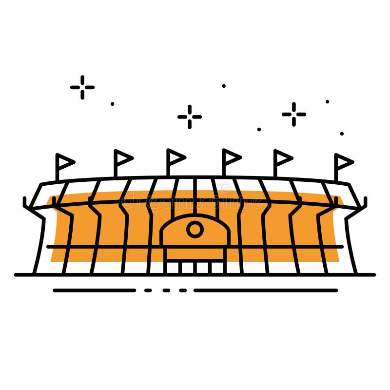 Isolated Colored Sport Stadium Icon Side View Vector Stock Vector ...