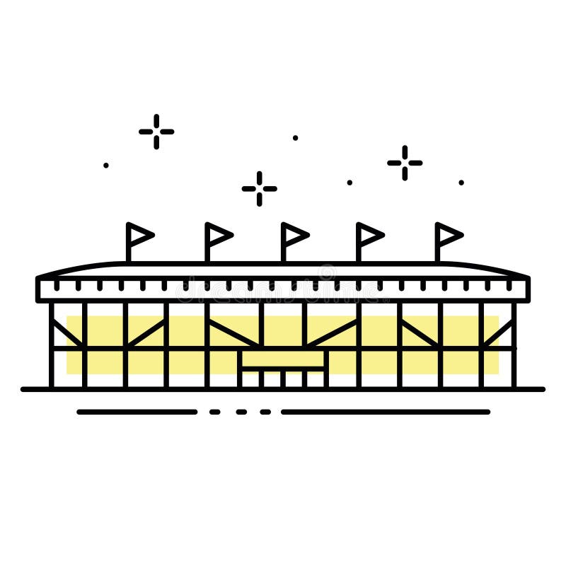 Isolated Colored Sport Stadium Icon Side View Vector Stock Vector ...