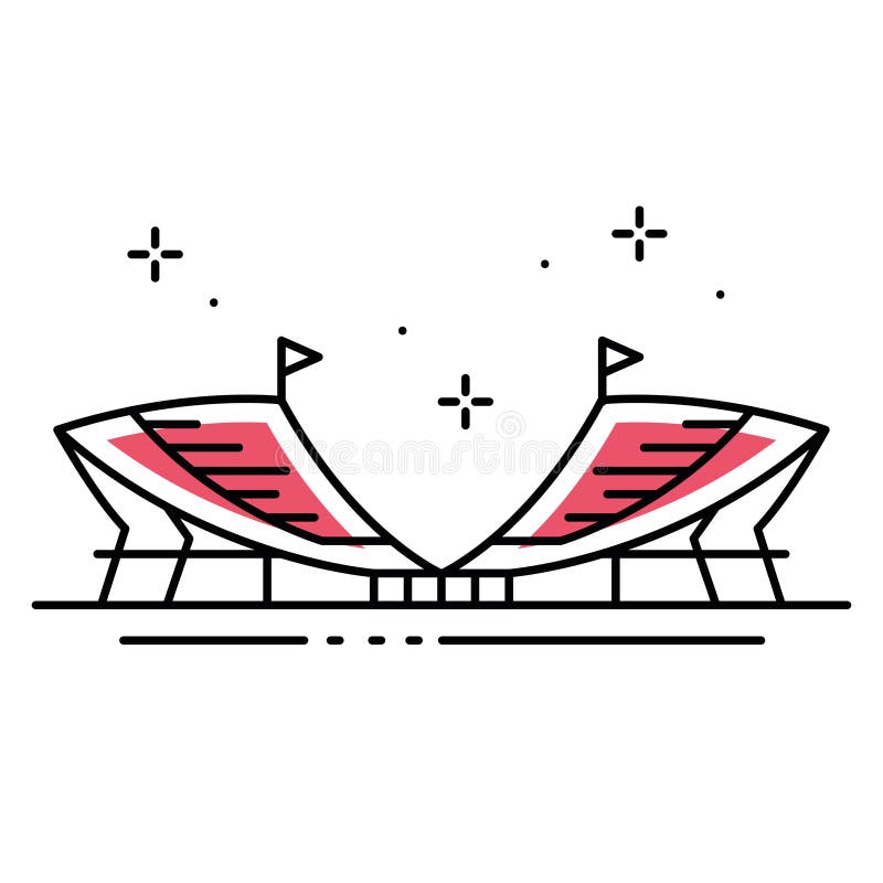 Isolated Colored Sport Stadium Icon Side View Vector Stock Vector ...