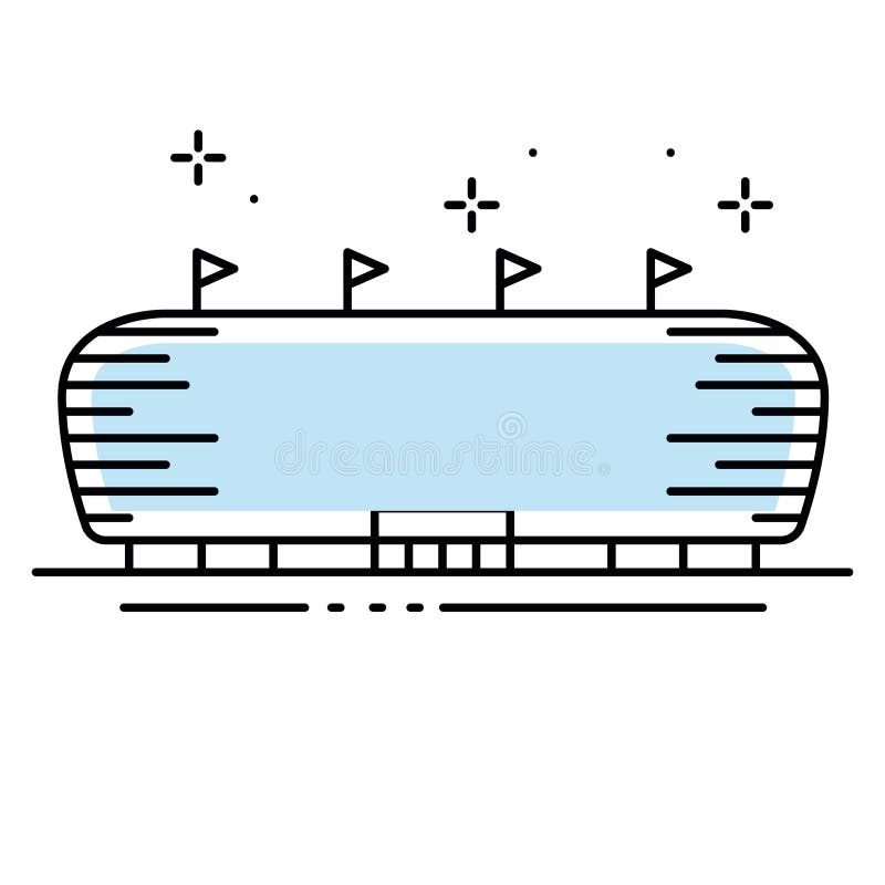 Isolated Colored Sport Stadium Icon Side View Vector Stock Vector ...