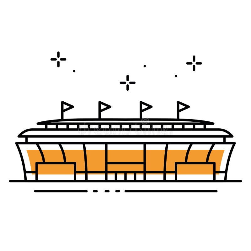 Isolated Colored Sport Stadium Icon Side View Vector Stock Illustration ...