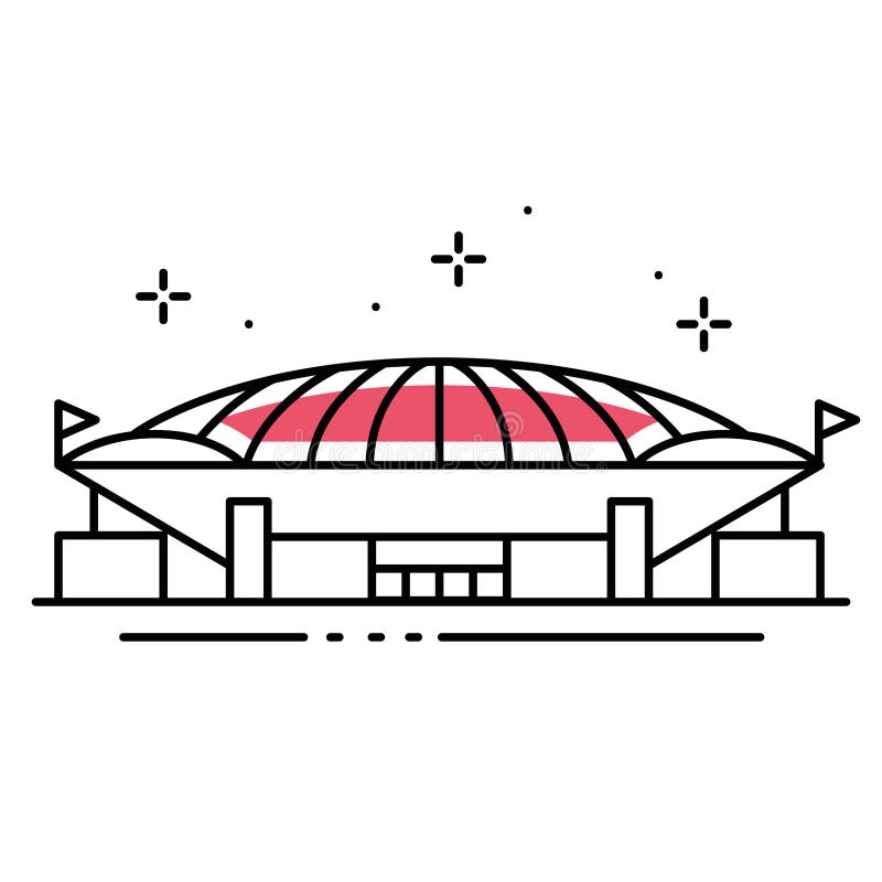 Isolated Colored Sport Stadium Icon Side View Vector Stock Vector ...