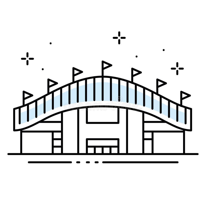 Isolated Colored Sport Stadium Icon Side View Vector Stock Vector ...