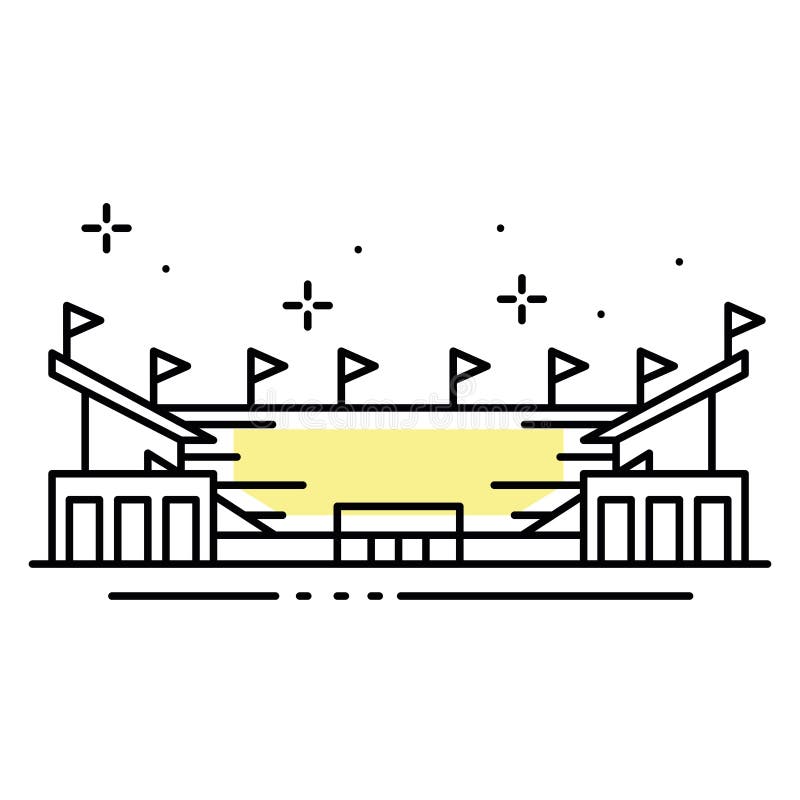 Isolated Colored Sport Stadium Icon Side View Vector Stock Vector ...