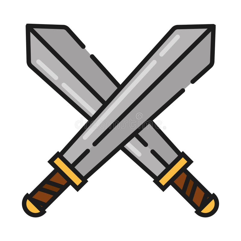 Isolated Colored Sword Gaming Icon Vector Stock Vector - Illustration ...