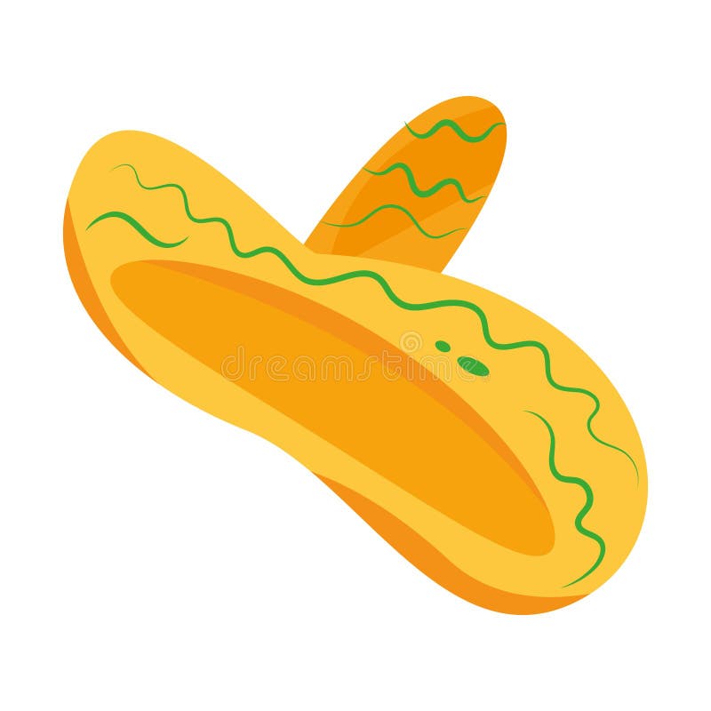 Isolated Colored Traditional Mexican Hat Sketch Vector Stock Vector ...