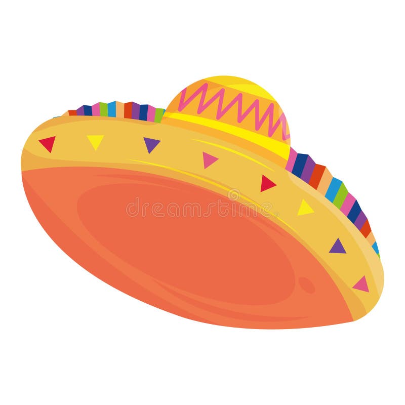 Isolated Colored Traditional Mexican Hat Sketch Vector Stock Vector ...