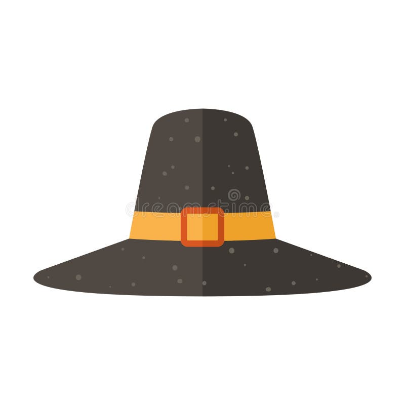 Isolated Colored Traditional Pilgrim Hat Icon Vector Stock Vector ...