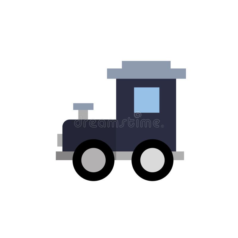 Isolated Colored Train Toy Icon Flat Design Vector Stock Vector ...