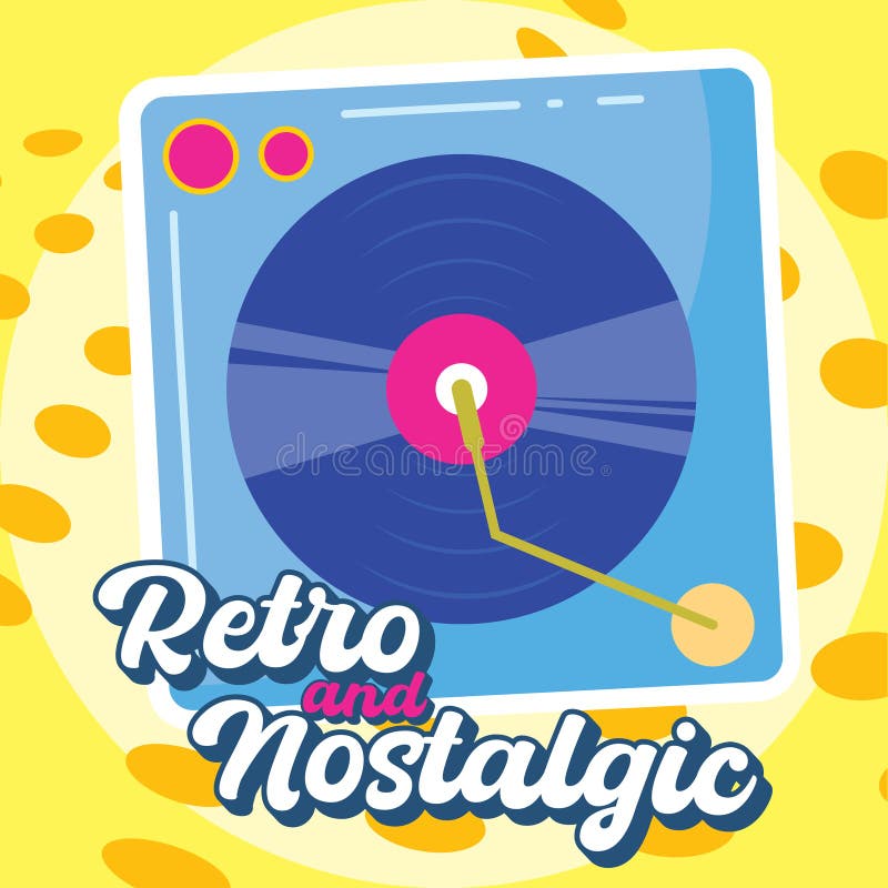 Isolated Colored Vintage Vinyl Retro and Nostalgic Vector Stock Vector ...
