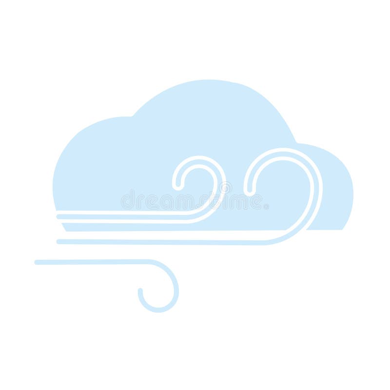 Isolated Colored Windy Cloud Weather Icon Vector Stock Vector ...