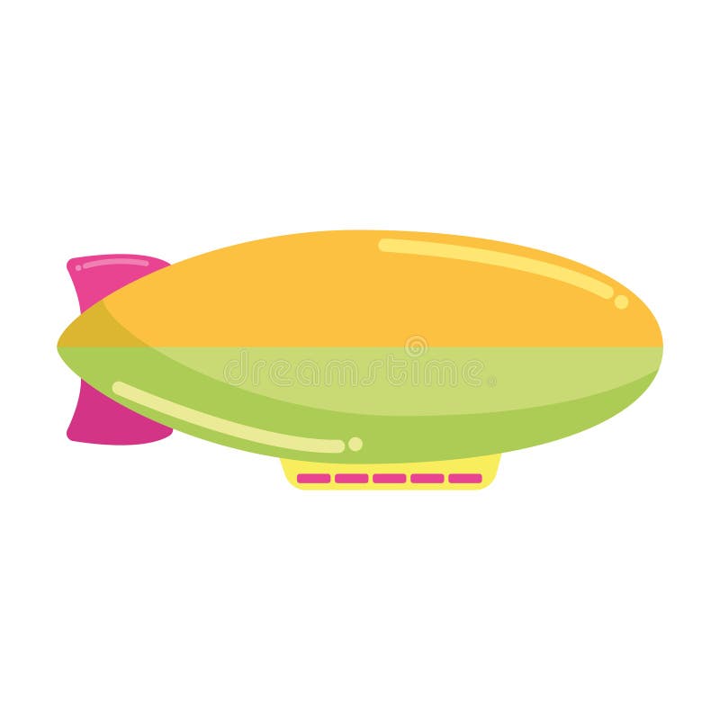 Isolated Zeppelin on White Background AI Generated Stock Illustration ...