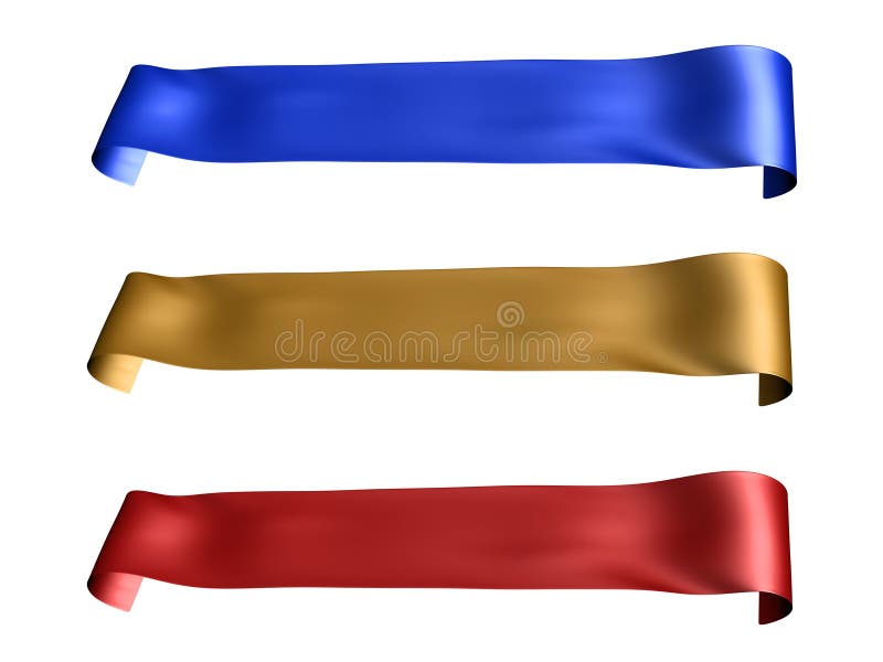 Isolated Colorful Silky Banner Stock Illustration - Illustration of ...