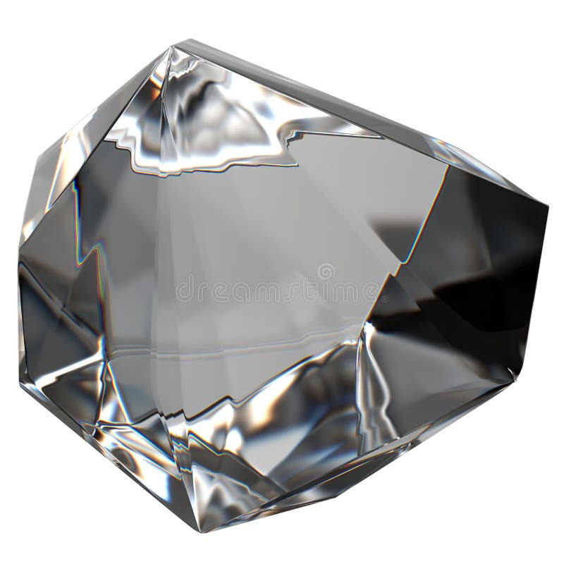 Isolated Colorless Gemstone, Crystal Beautiful Refreshing Refraction ...