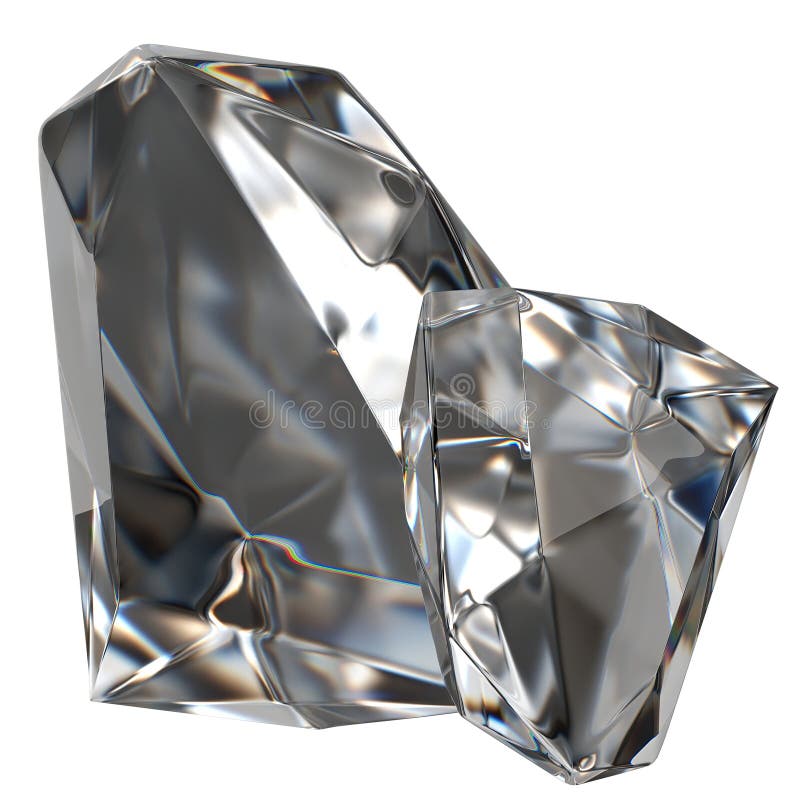 Isolated Colorless Gemstone, Crystal Clear Beautiful Refraction and ...