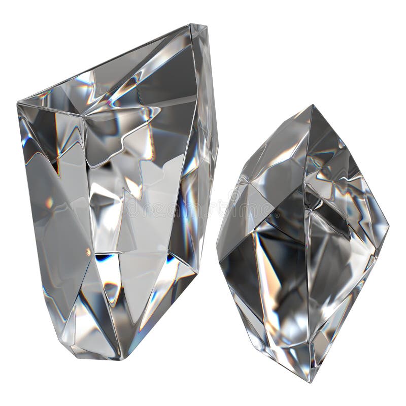 Isolated Colorless Gemstone, Crystal Clear Transparent Refraction and ...