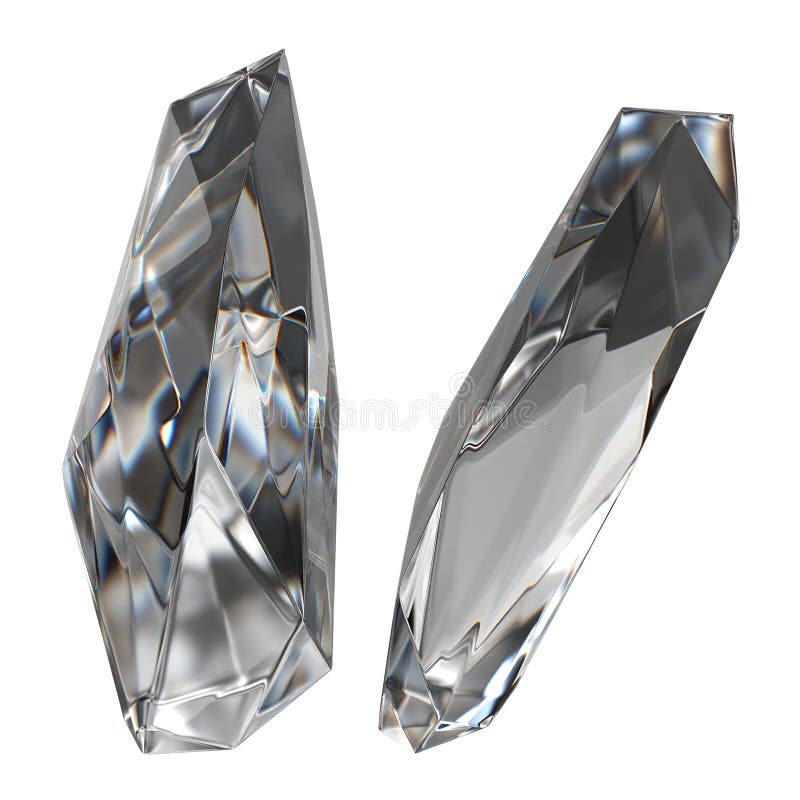 Isolated Colorless Gemstone, Crystal Refreshing Fresh Refraction and ...