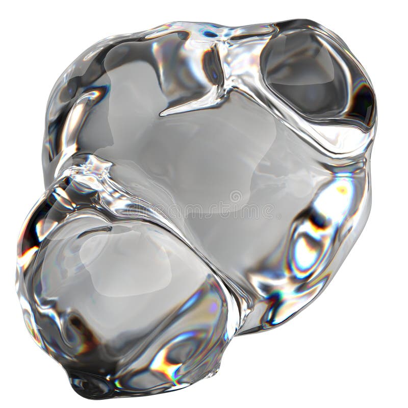 Isolated Colorless Organic Glass Beautiful Cool Refraction and ...