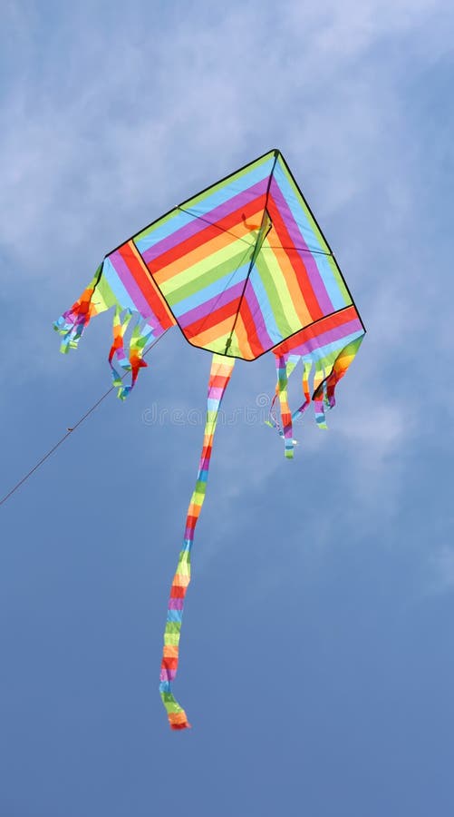 Colourful Kite in the Sky stock image. Image of moving - 30949895