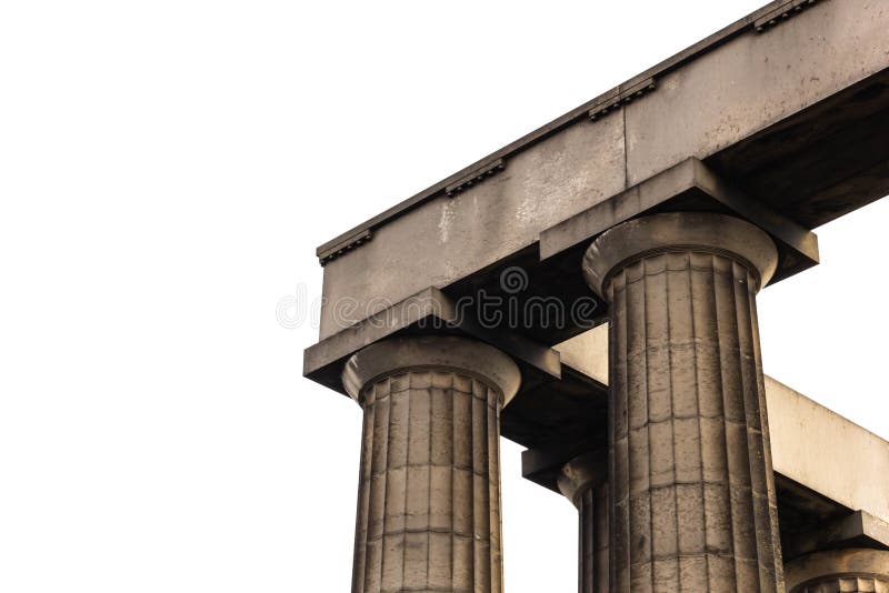 Isolated Columns on White Background Stock Image - Image of structure ...