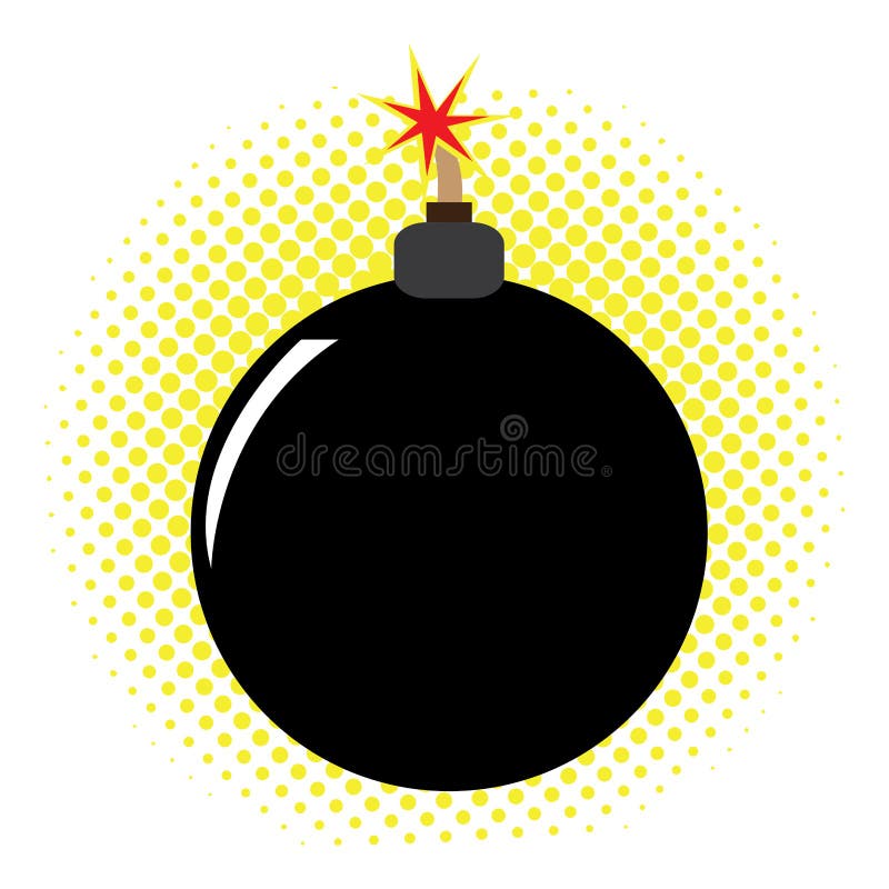 Isolated comic bomb stock vector. Illustration of background - 86605804