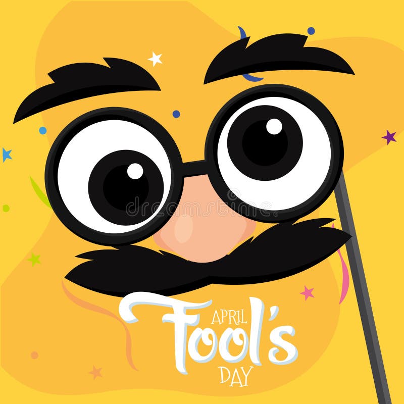 Isolated Comic Mask April Fools Day Vector Stock Vector - Illustration ...