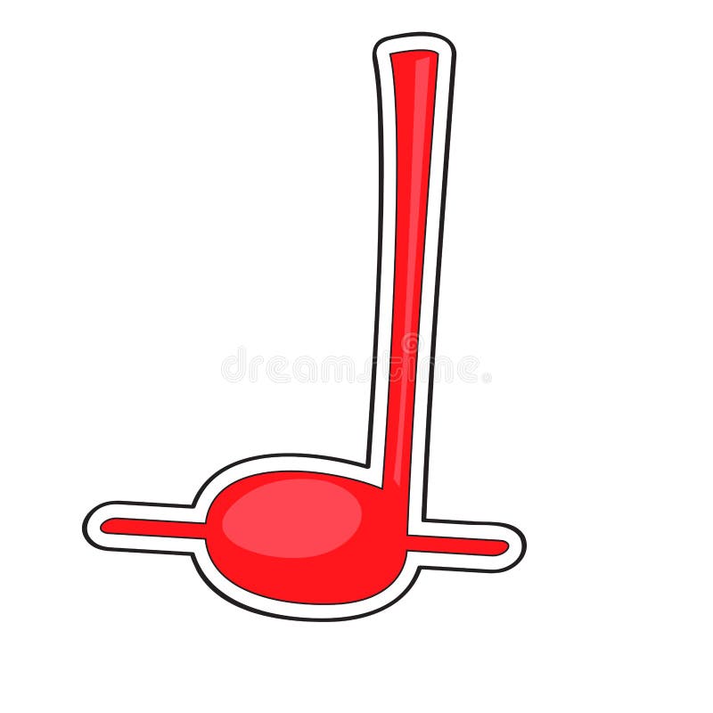 Isolated Comic Quarter Note Stock Vector - Illustration of clipart ...