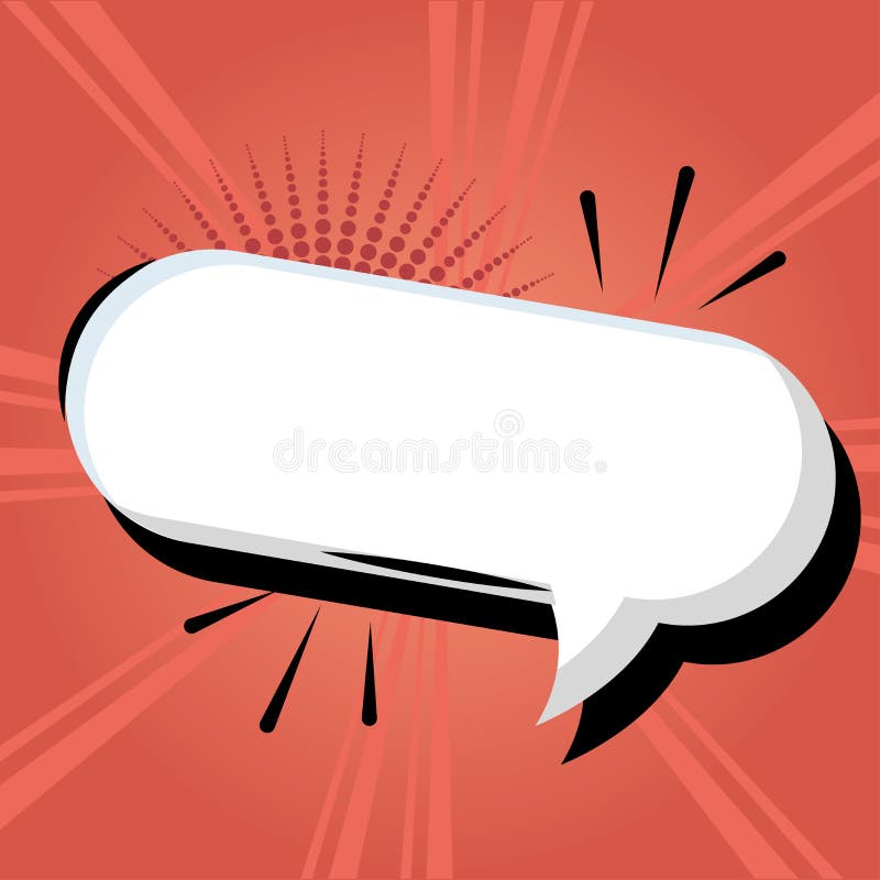 Comic Bubble Chat with Boo Message Stock Vector - Illustration of ...