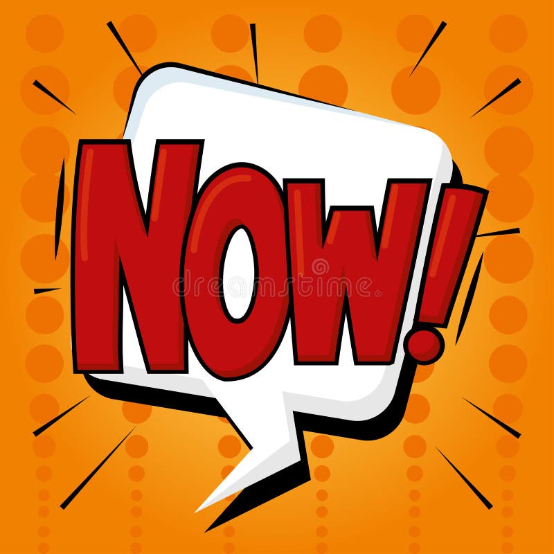 Isolated Comic Speech Now Cartoon Expression Stock Vector ...