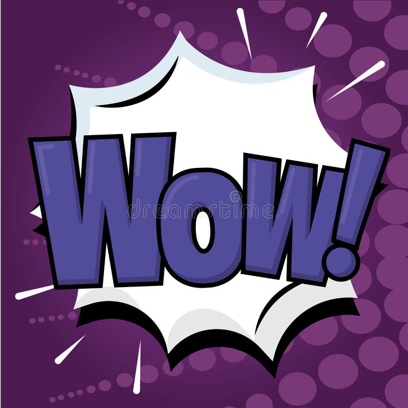 Isolated Comic Speech Wow Cartoon Expression Stock Vector ...