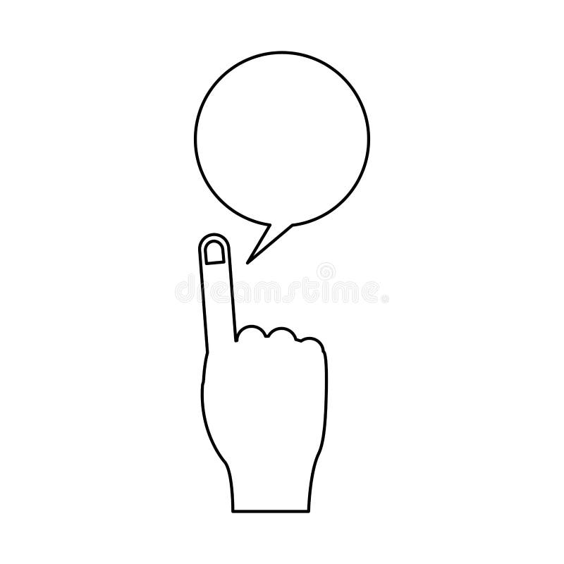 Isolated Communication Bubble and Hand Design Stock Vector ...