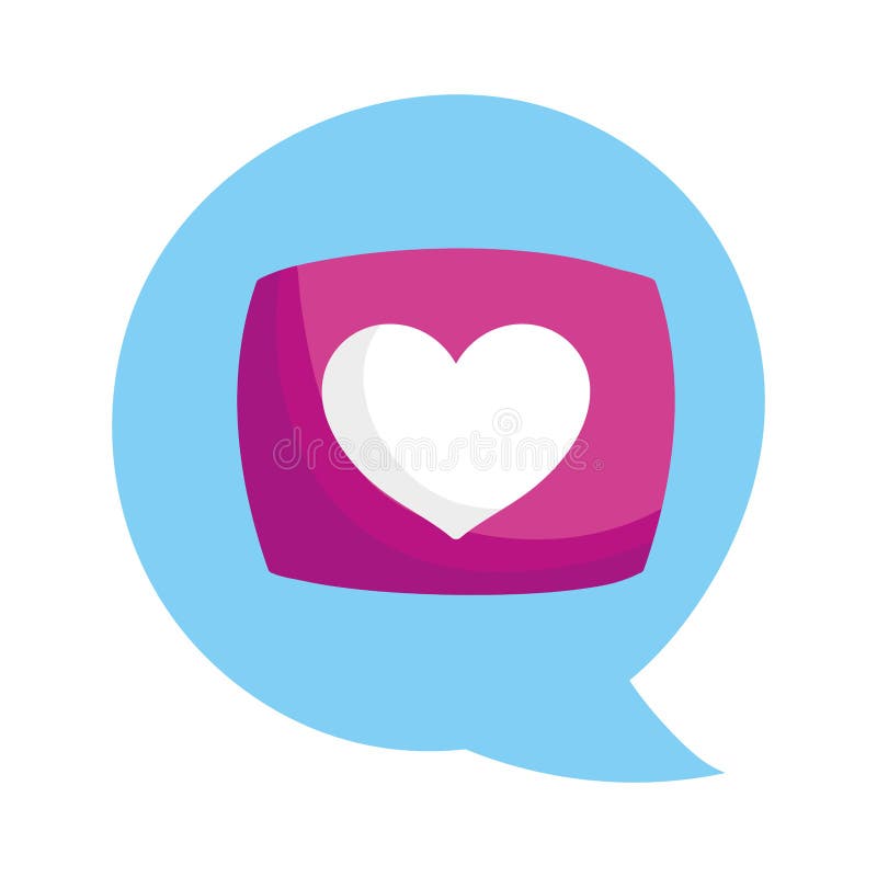 Isolated Communication Bubble with Heart Vector Design Stock Vector ...