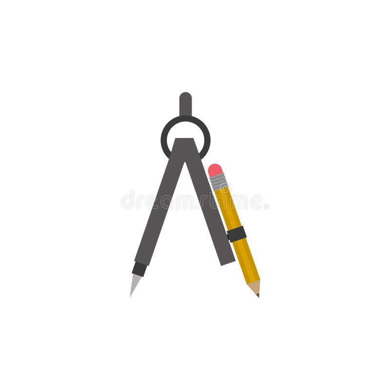 Compass for Architecture Logo Concept Stock Vector - Illustration of ...