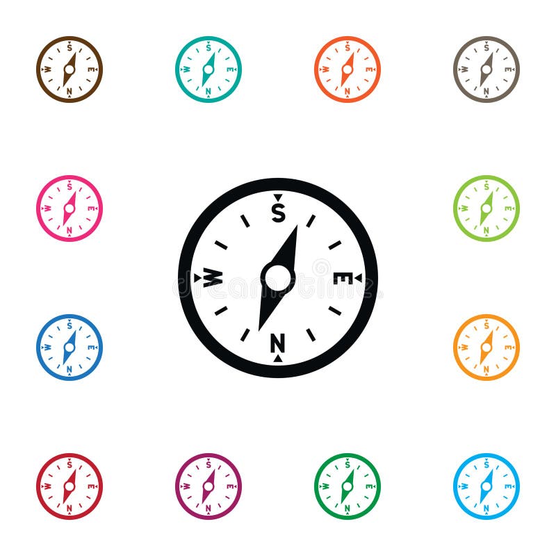 Isolated Compass Icon. Direction Vector Element Can Be Used for Compass ...