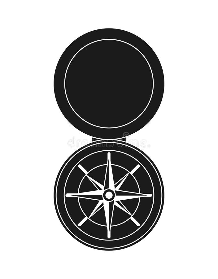 Isolated Compass Instrument Design Stock Illustration - Illustration of ...