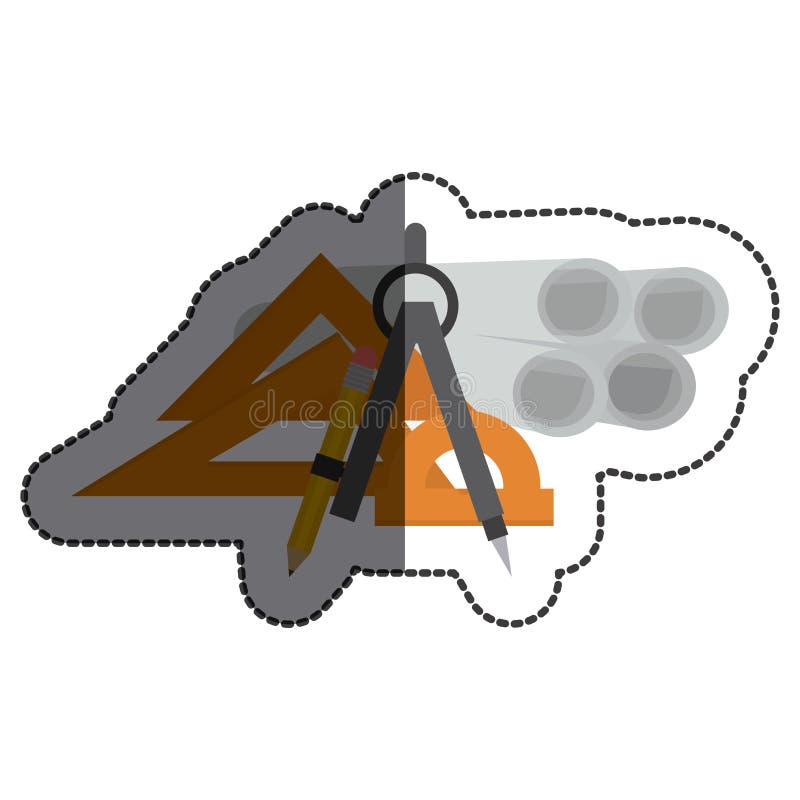 Compass and pencil stock illustration. Illustration of accurate - 2053878