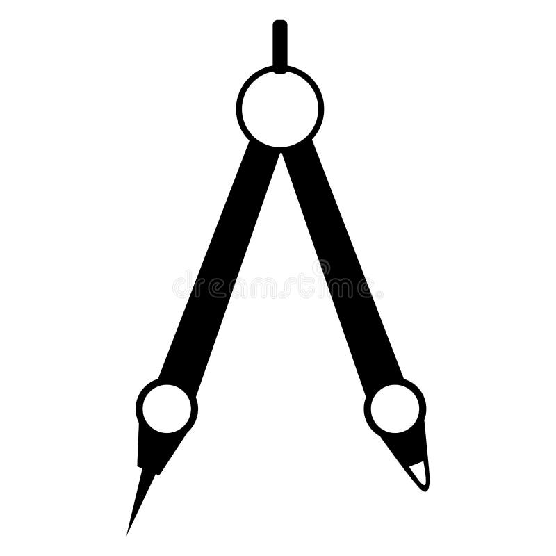 Isolated Compass Silhouette Stock Vector - Illustration of isolated ...