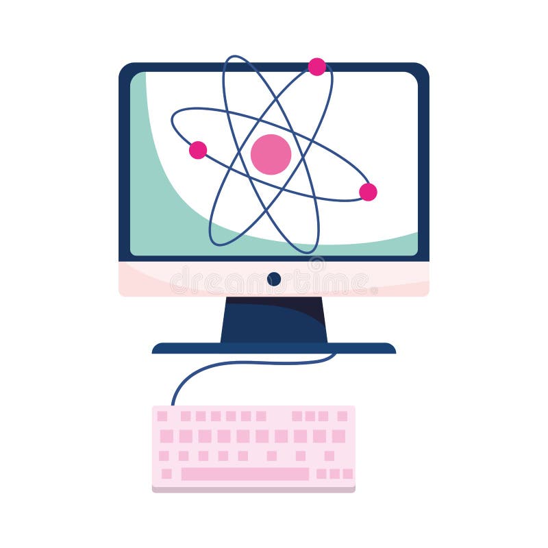 Computer Atom Laboratory Science Stock Vector - Illustration of ...