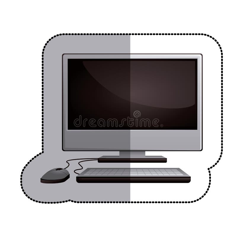 Isolated Computer Device Design Stock Vector - Illustration of wireless ...