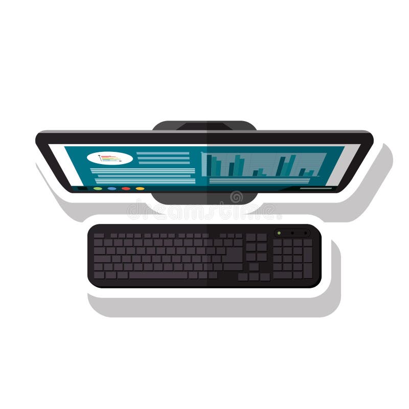 Isolated Computer Device Design Stock Vector - Illustration of computer ...