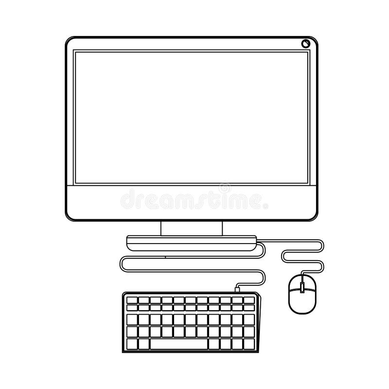 Isolated Computer Device Design Stock Vector - Illustration of media ...