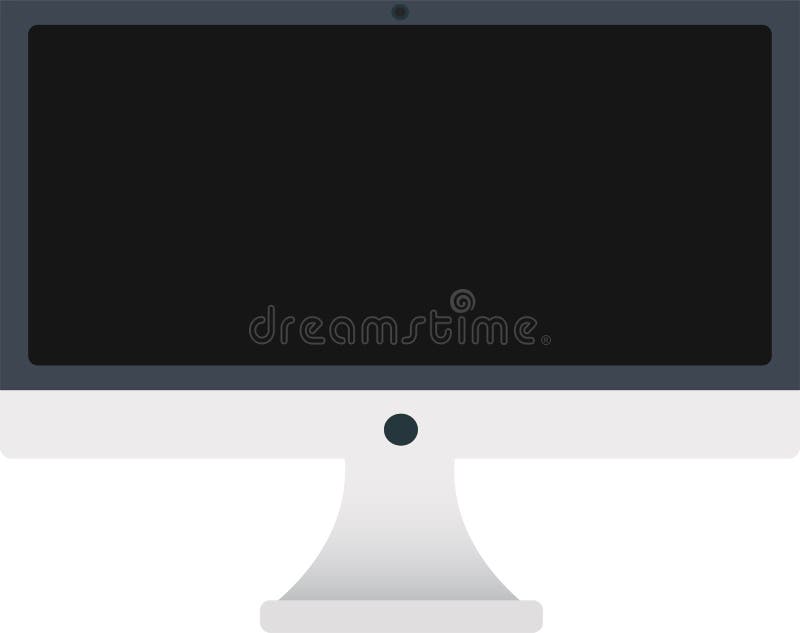 Isolated Computer Icon on White Background. Stock Illustration ...