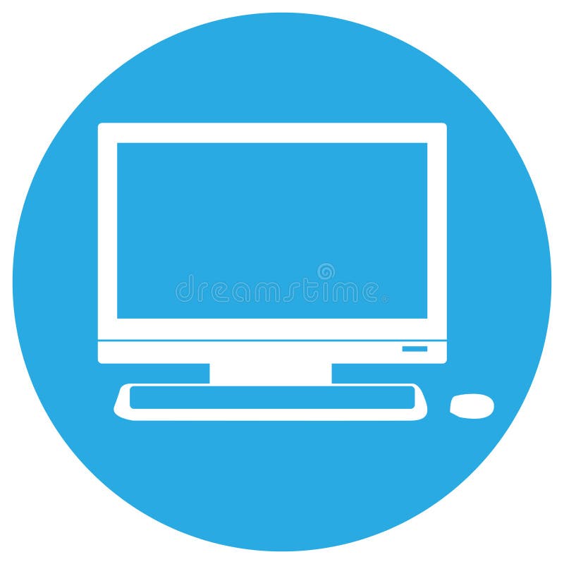 Isolated Computer Monitor Icon Stock Vector - Illustration of computing ...