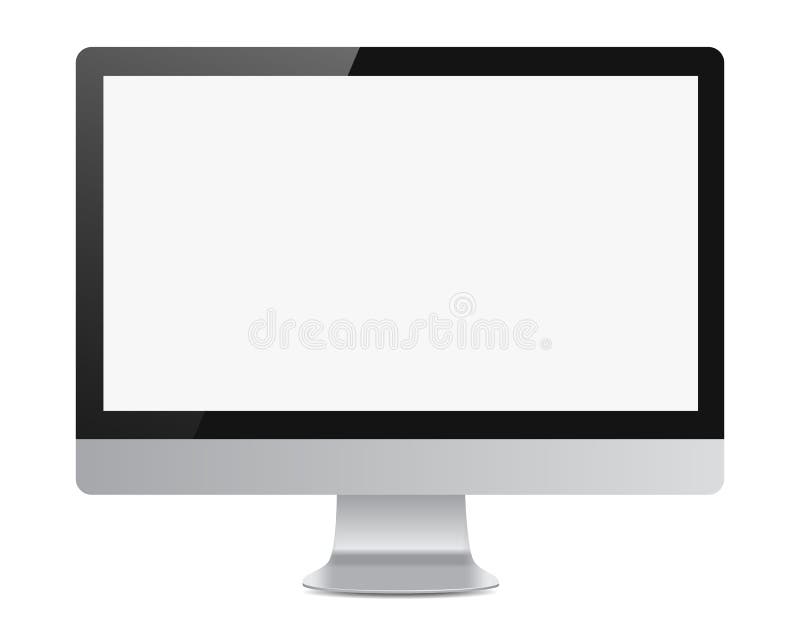 Isolated computer monitor stock illustration. Illustration of black ...