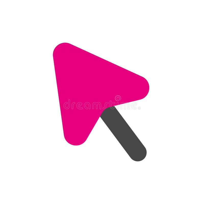 Isolated Computer Mouse Pointer Office Supply Icon Vector Stock Vector ...