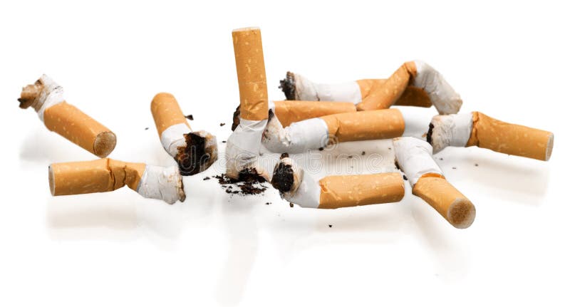 Cigarettes Concept Isolated on White Background Stock Photo - Image of ...