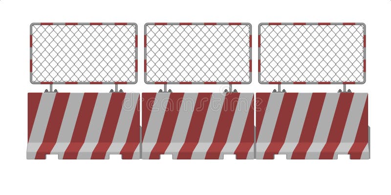 Isolated Concrete Barrier on White Background Stock Vector ...