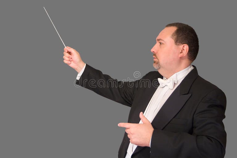 Isolated Conductor: Profile Stock Photo - Image of orchestra ...