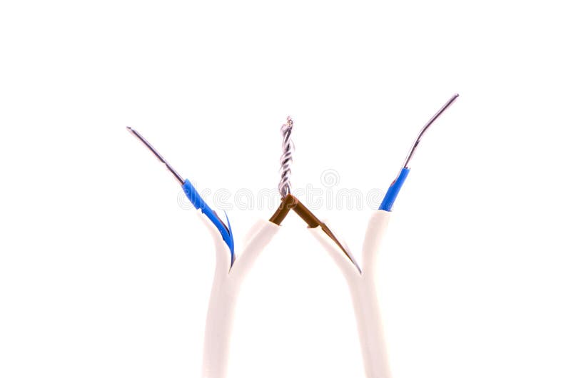 Isolated Connection of Wires Stock Image - Image of aluminum, blue ...