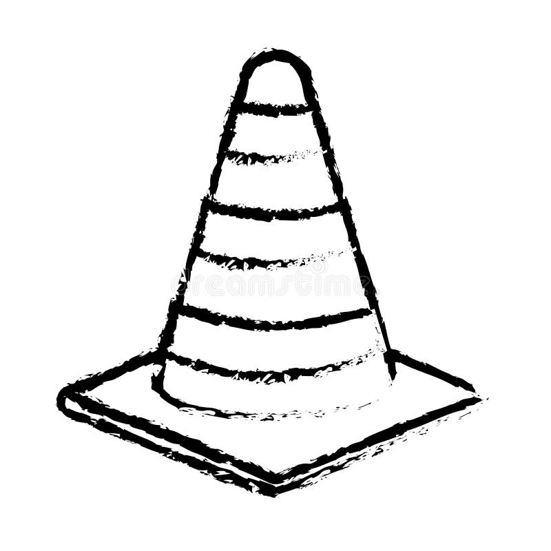 Isolated construction cone stock illustration. Illustration of cone ...